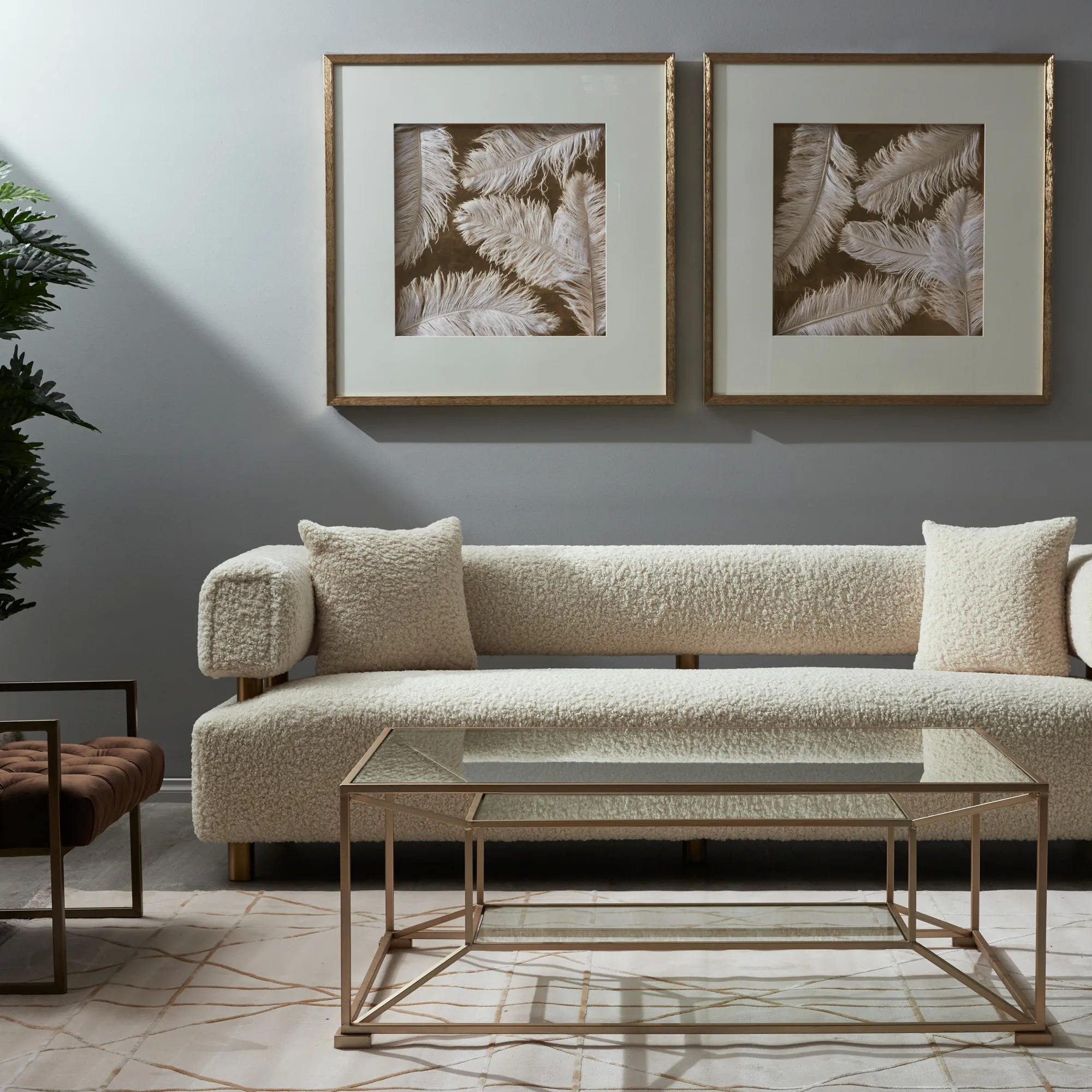 Malta Cream Boucle 3-Seater Sofa_OE HOME